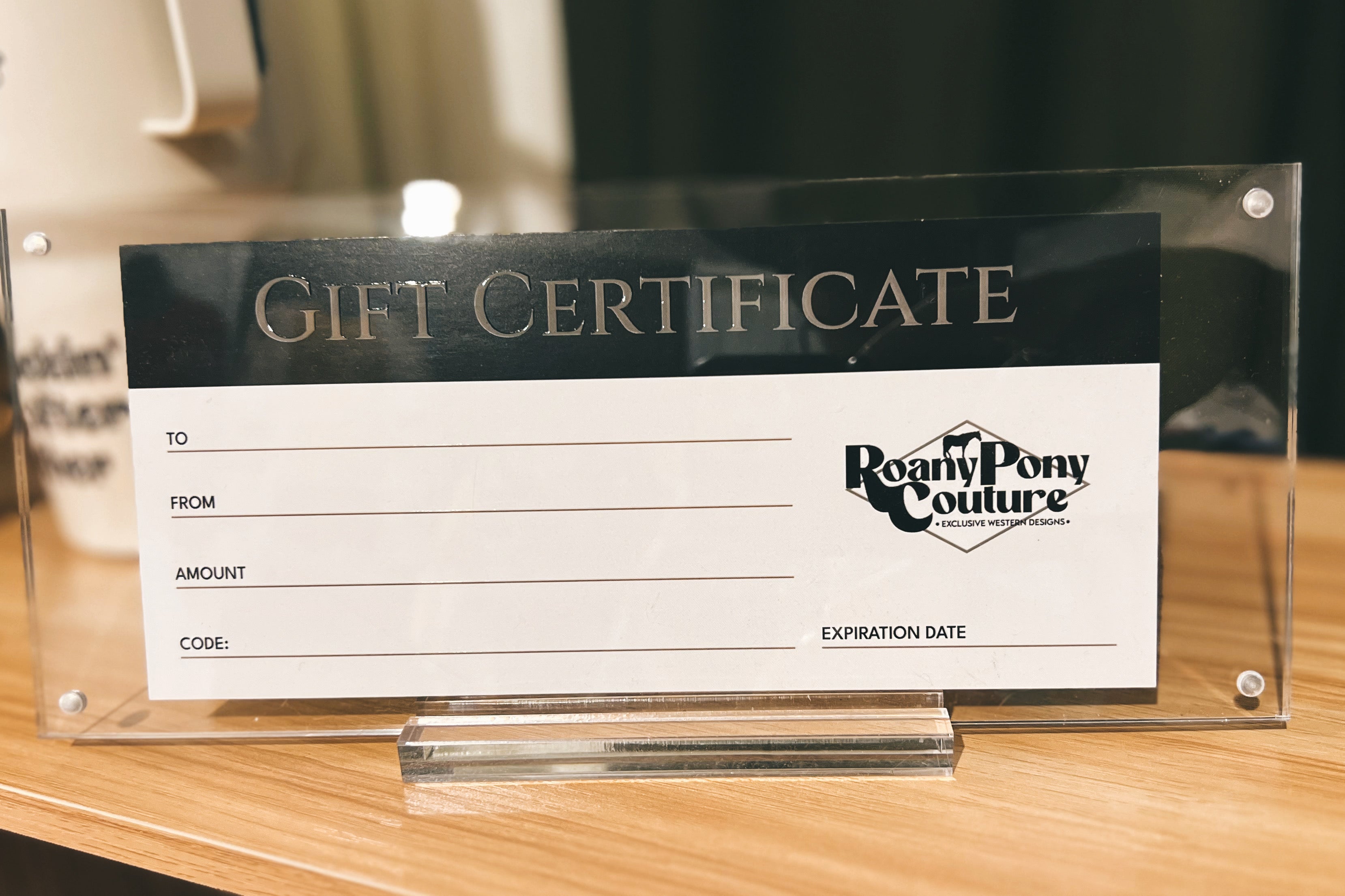 Gift Certificate – Roany Pony Couture