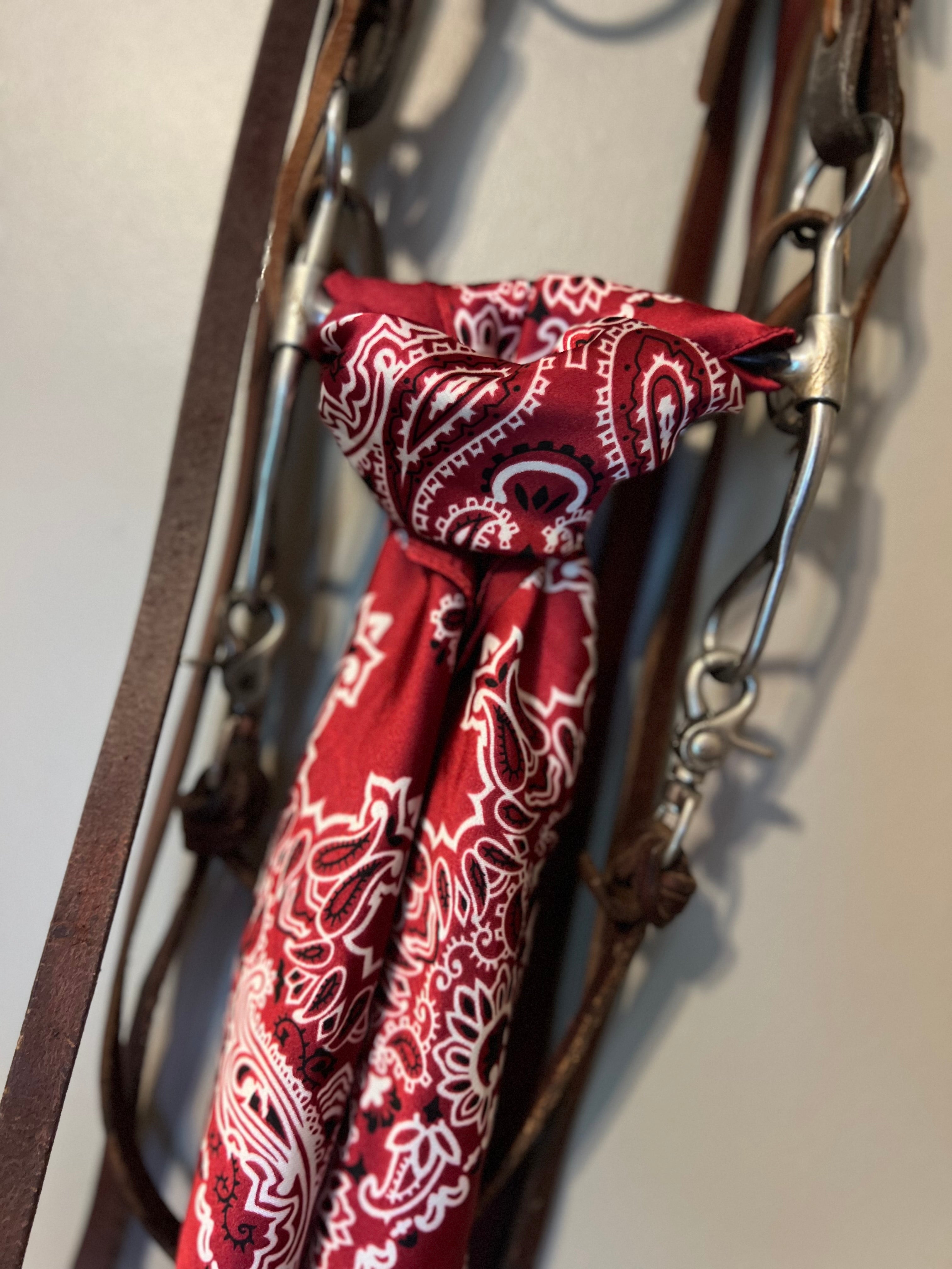 28" Bandana Print Wild Rag - Maroon – Roany Pony Couture